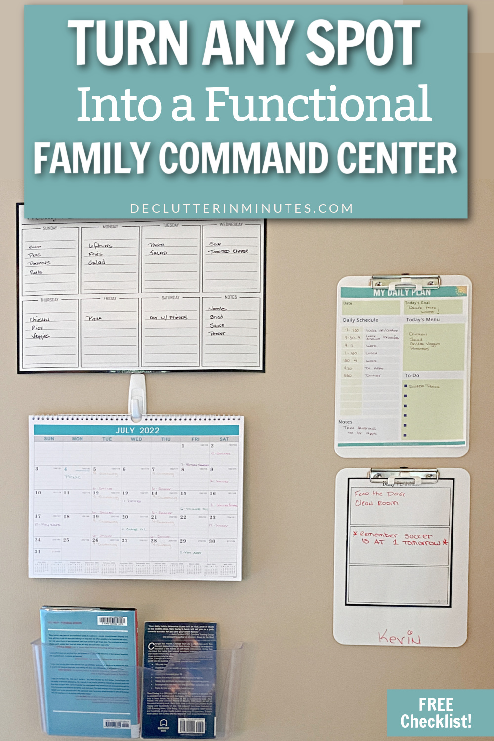 Small Space Family Command Center: Create Your Hub - Declutter in Minutes