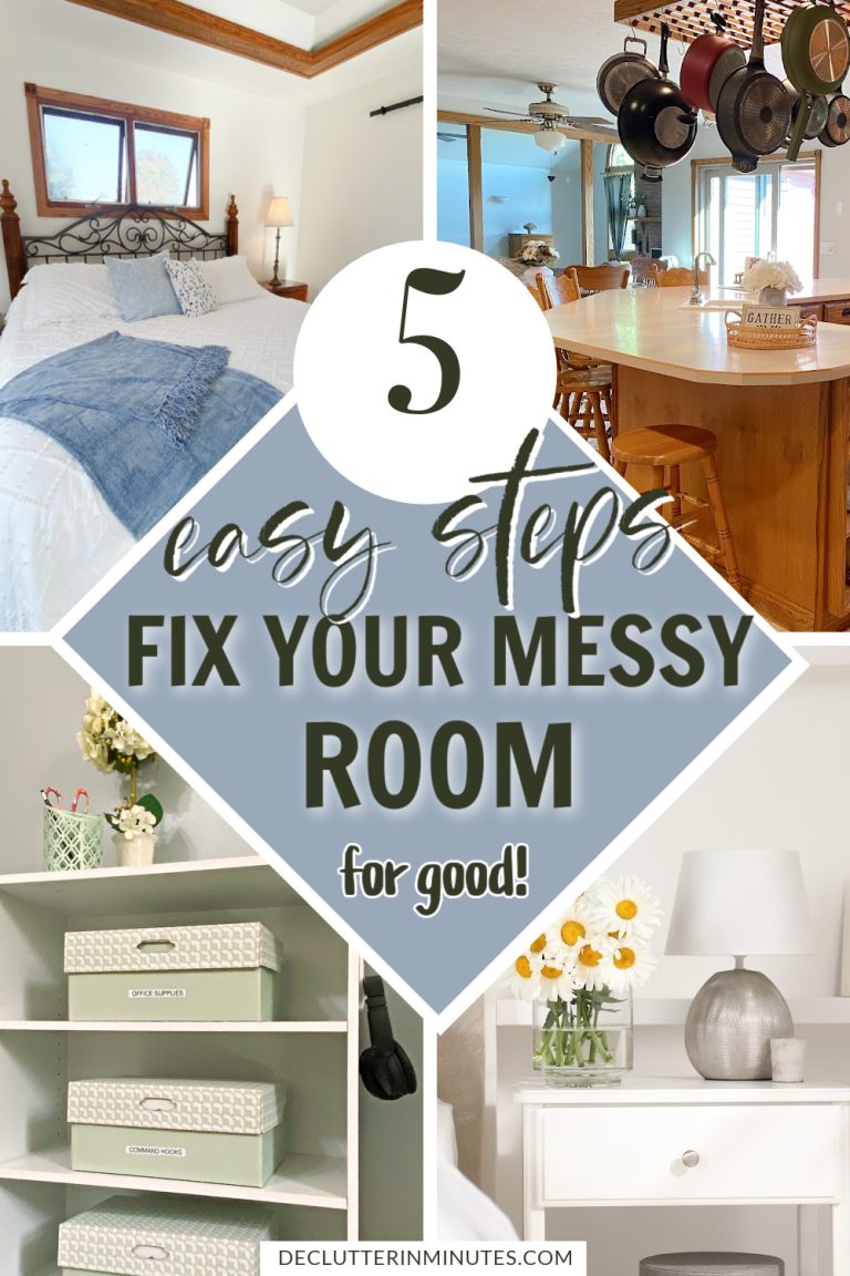 How to Fix a Cluttered Room with Five Steps - Declutter in Minutes