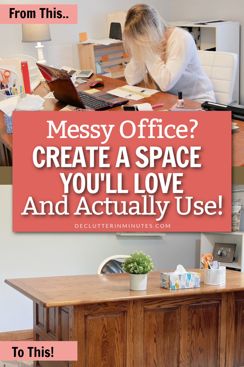 Cluttered Home Office: Your Guide to Decluttering - Declutter in Minutes