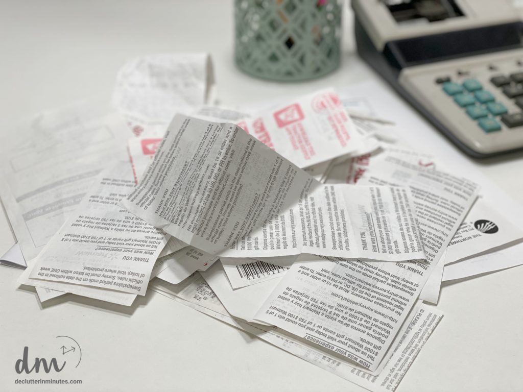 How to Organize Paper Receipts and Reduce Clutter - Declutter in Minutes