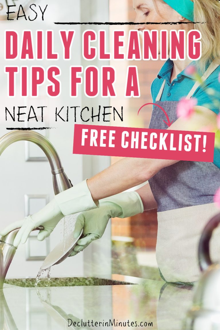 Daily Kitchen Cleaning Checklist to Save Time - Declutter in Minutes