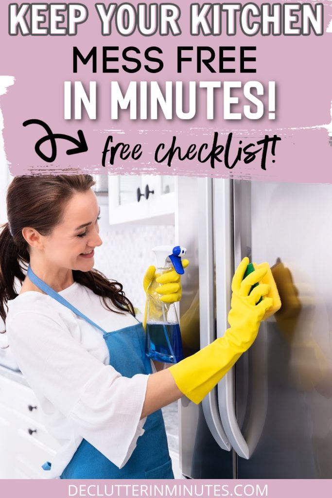Daily Kitchen Cleaning Checklist to Save Time - Declutter in Minutes