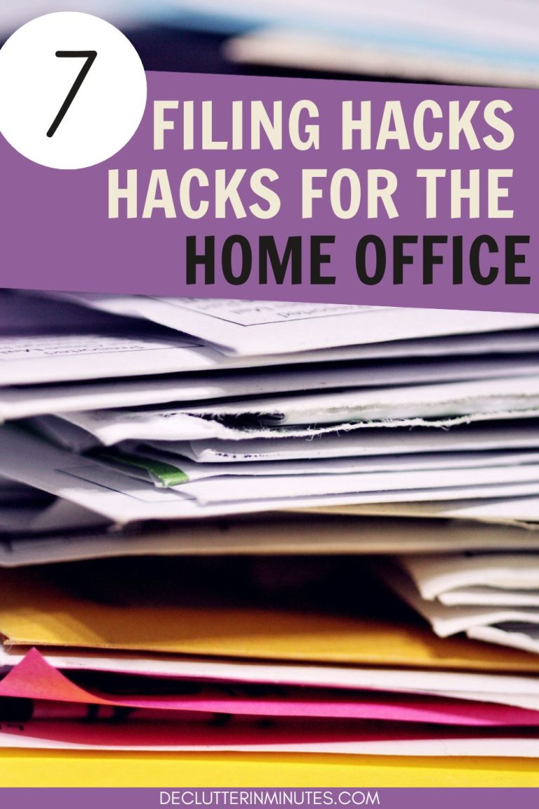 Filing Hacks for the Home Office - Declutter in Minutes