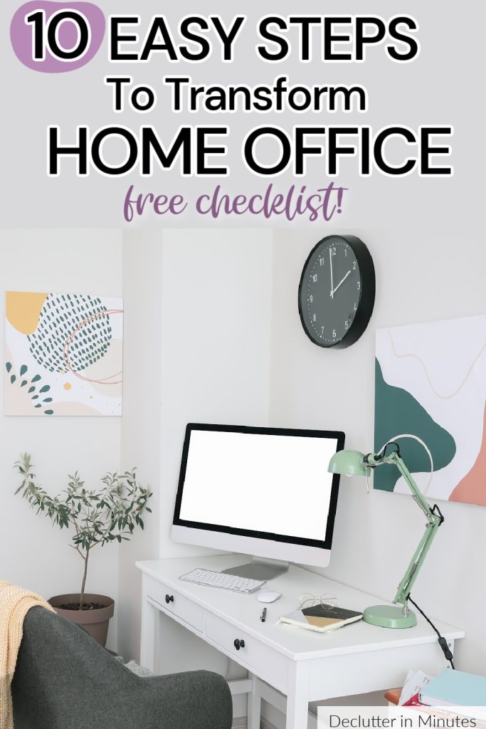 Streamline Your Office with this Declutter Checklist - Declutter in Minutes