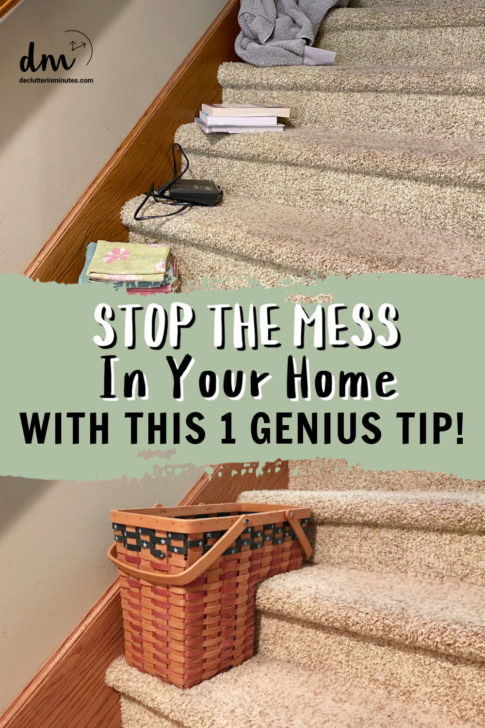 Control the Mess with Clutter Baskets - Declutter in Minutes